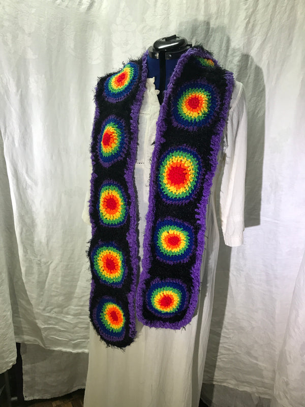 Scarf LGBTQ Rainbow Pride Circles - GlowGirl Fibers